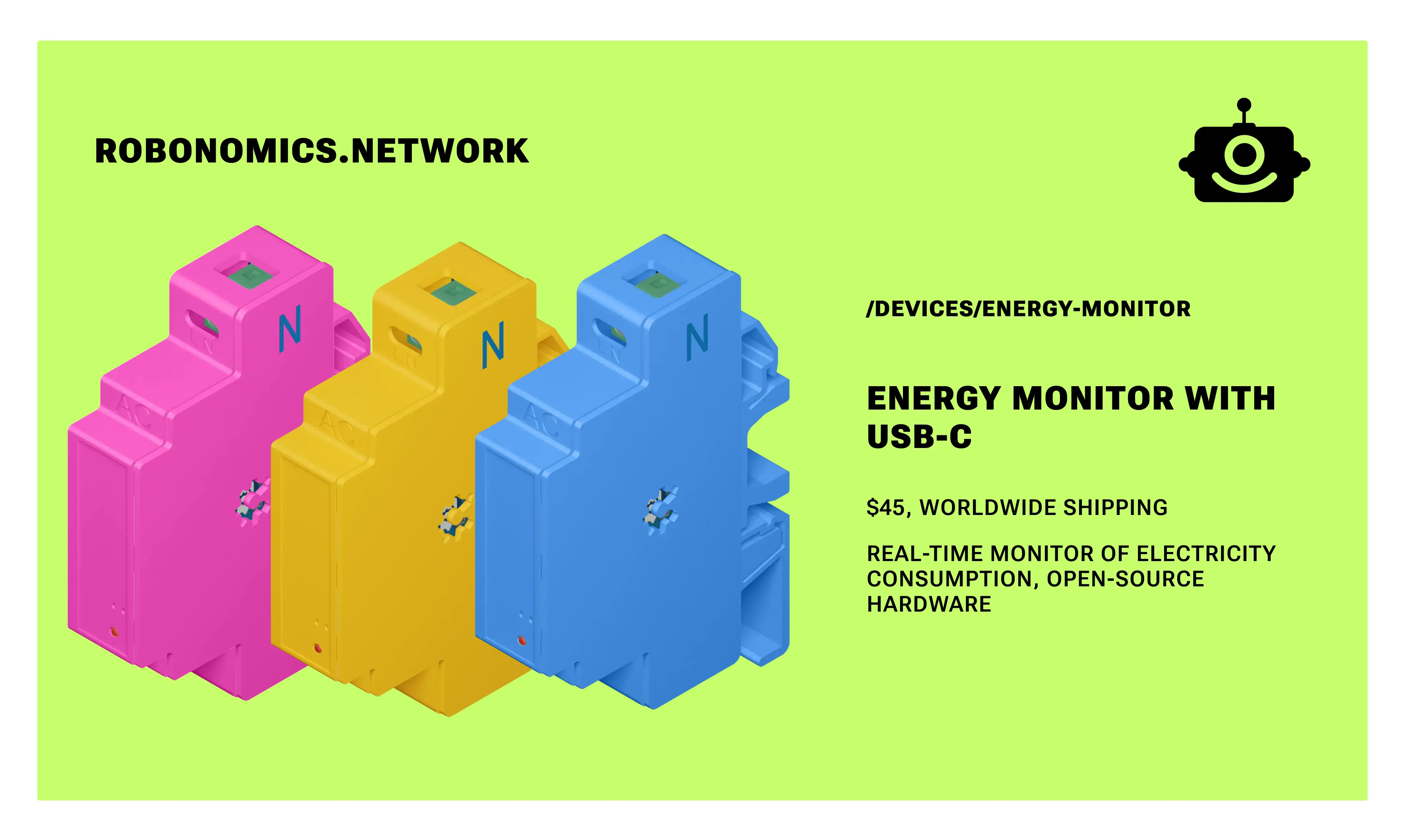 Energy monitor with USB-C